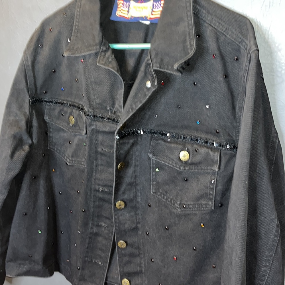 Monique Black Jeweled Jacket - Multi Colored Gems - Gem